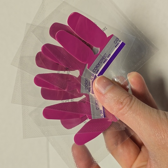 Color Street | Makeup | New Color Street Real Nail Polish Strips Pink ...